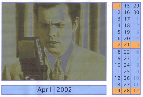 Kalender 2002: Orson Welles | zanjero.de